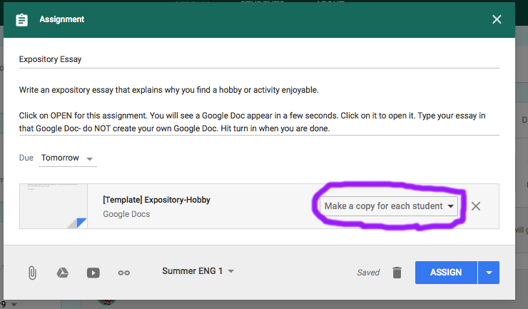 Using Google Docs with the Google Classroom – Eat, Teach, Slay